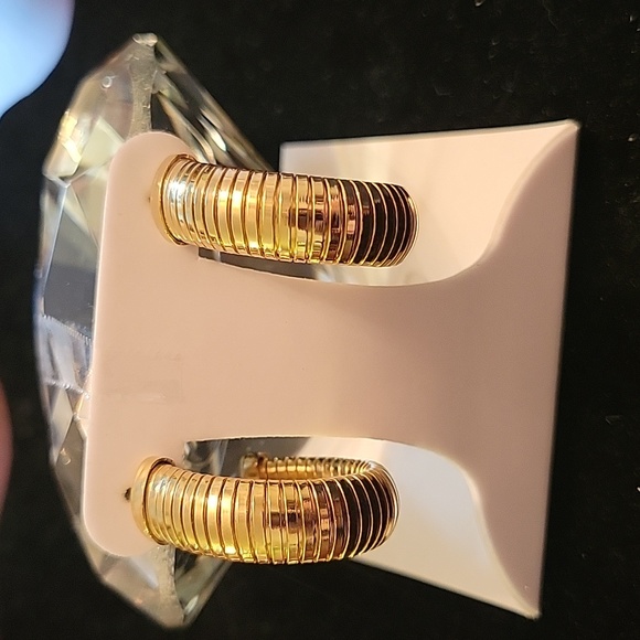 Vintage | Jewelry | Vintage Omega Hoops Earrings | Poshmark